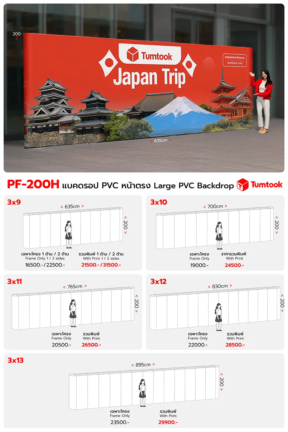 ป้าย Backdrop ออกบูธ ราคาดี 5390 บาท ผลิตไว 1-3 วัน - Tumtook.com