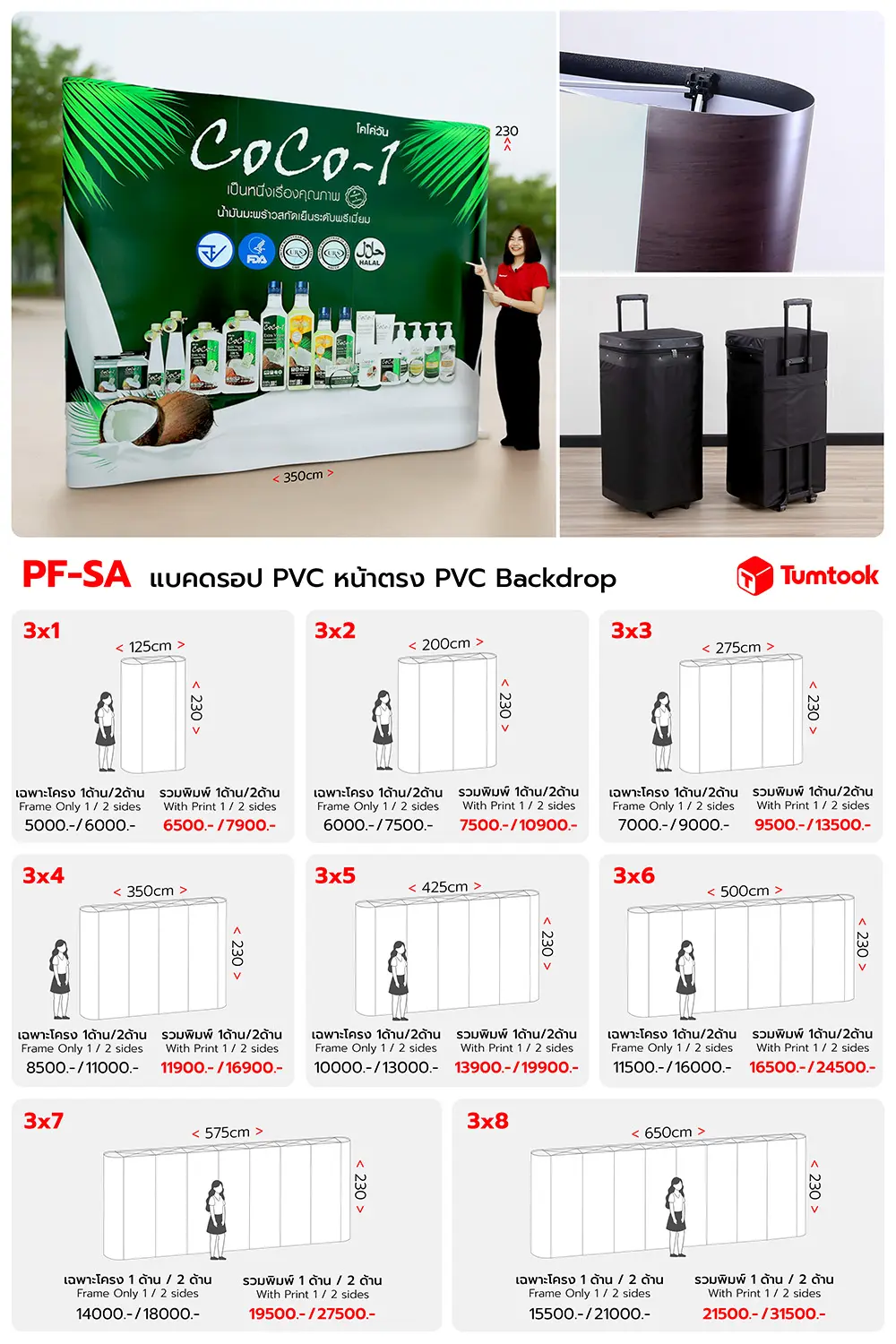 ป้าย Backdrop ออกบูธ ราคาดี 5390 บาท ผลิตไว 1-3 วัน - Tumtook.com